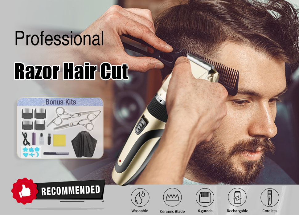 Razor Hair Cut Cordless Hair Clipper for Men Haircut Rechargeable Hair ...