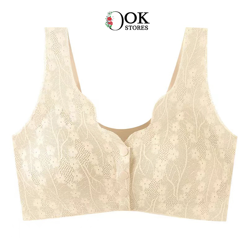 Okstores women japan medical front button plus size seamless push up ...