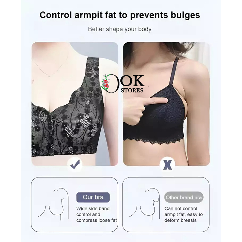 Okstores women japan medical front button plus size seamless push up bra | Shopee Philippines