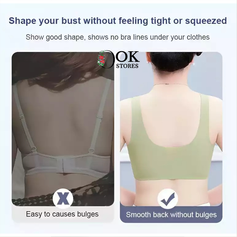 Okstores women japan medical front button plus size seamless push up bra | Shopee Philippines