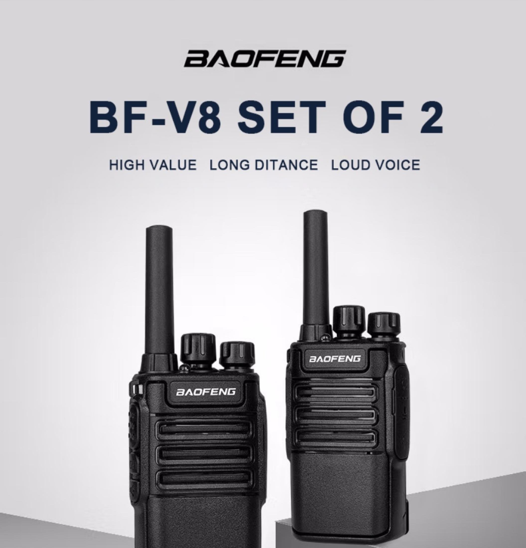 【MINI/2pcs】Baofeng BF-V8 Frequency 400-470MHz USB Charging16 Channels Mini Ultra Thin Walkie ...