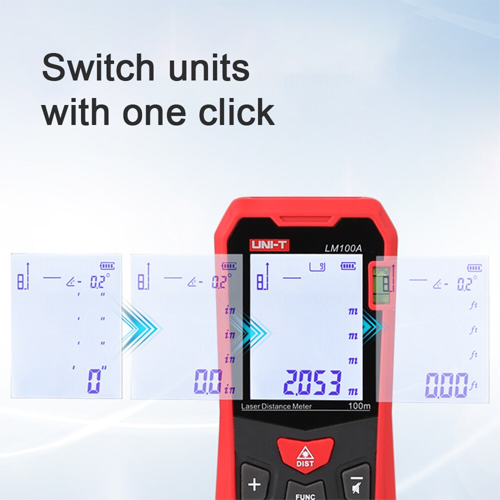 UNI-T Laser Rangefinder LM50A LM70A LM100A LM120A Laser Distance Meter Digital Range Finder Tape ...