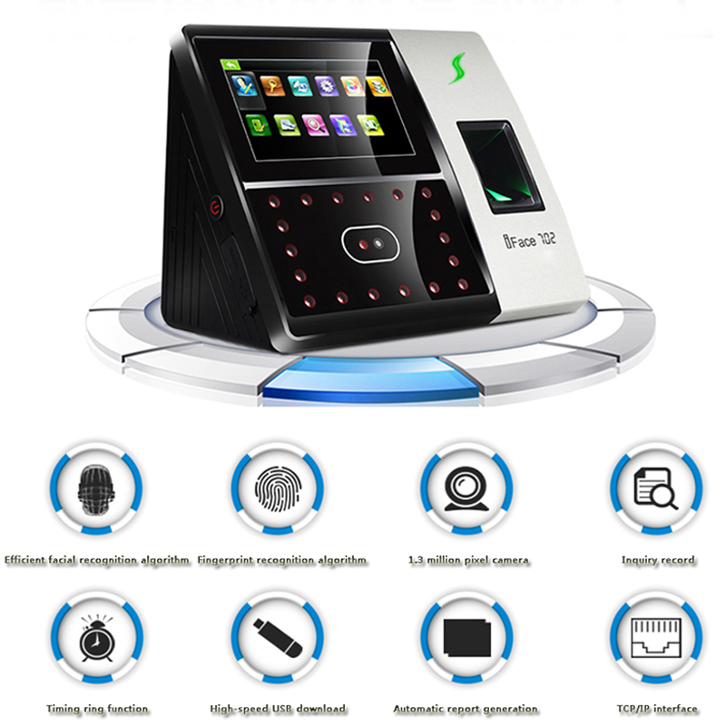 4.3 inch TFT Touch Screen iface702 Biometric Facial Fingerprint Scanner ...