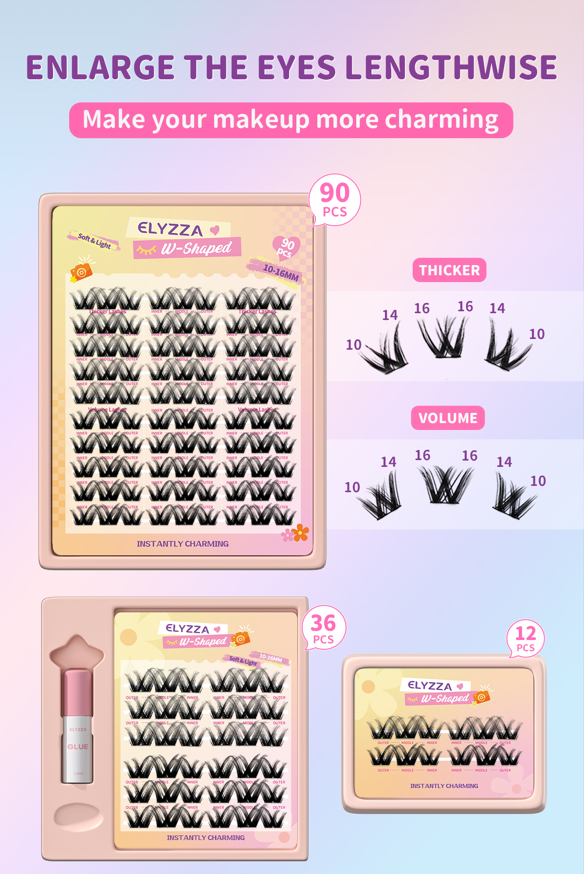 [Sent From Manila] Elyzza W-shaped 2-3 Days Arrival DIY Eyelash ...