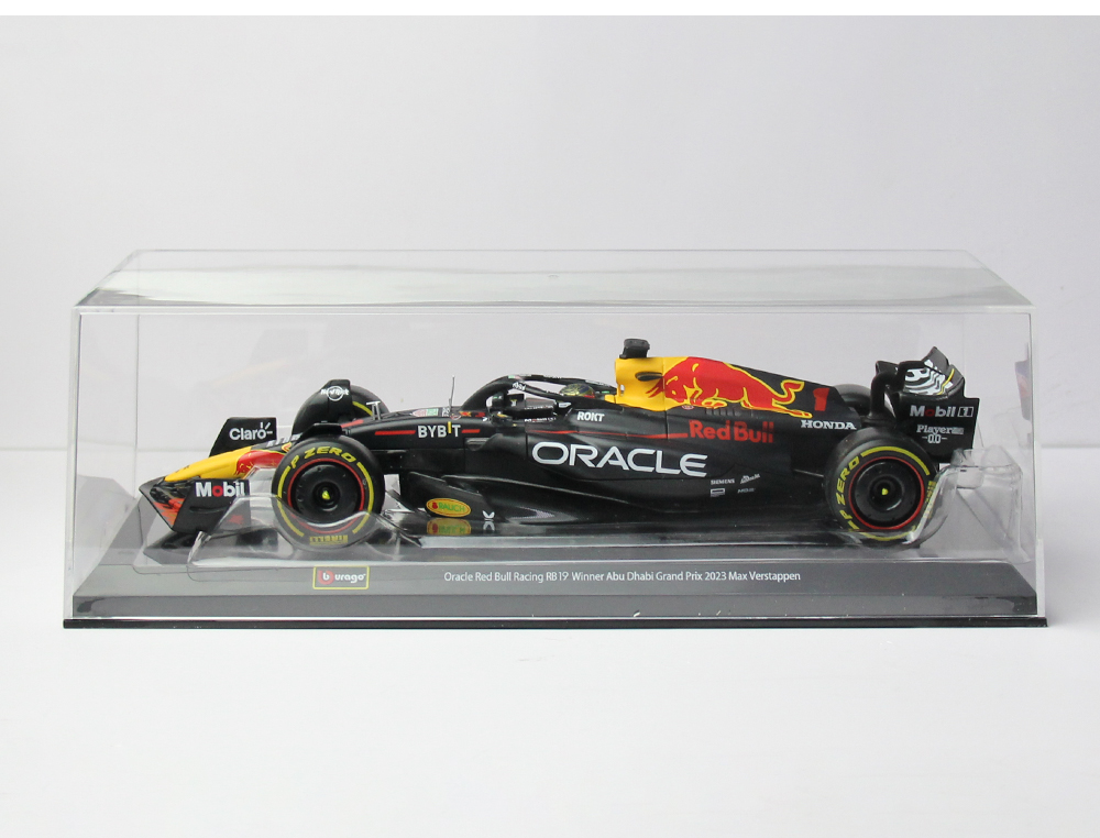 Bburago 1:24 F1 Red Bull RB19 #1 Max Verstappen Champion Gold Helmet ...