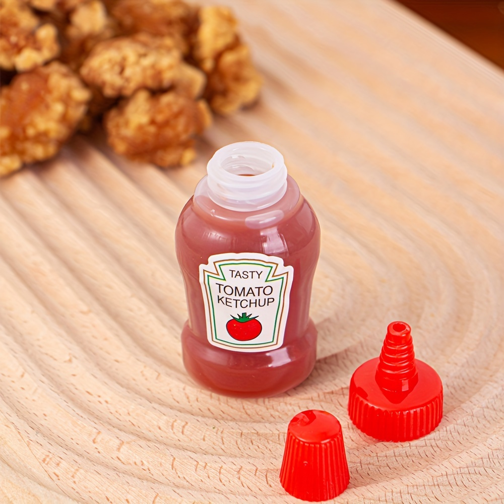 Set of 4 Portable Mini Ketchup Bottles - Great for the Kitchen, Camping ...