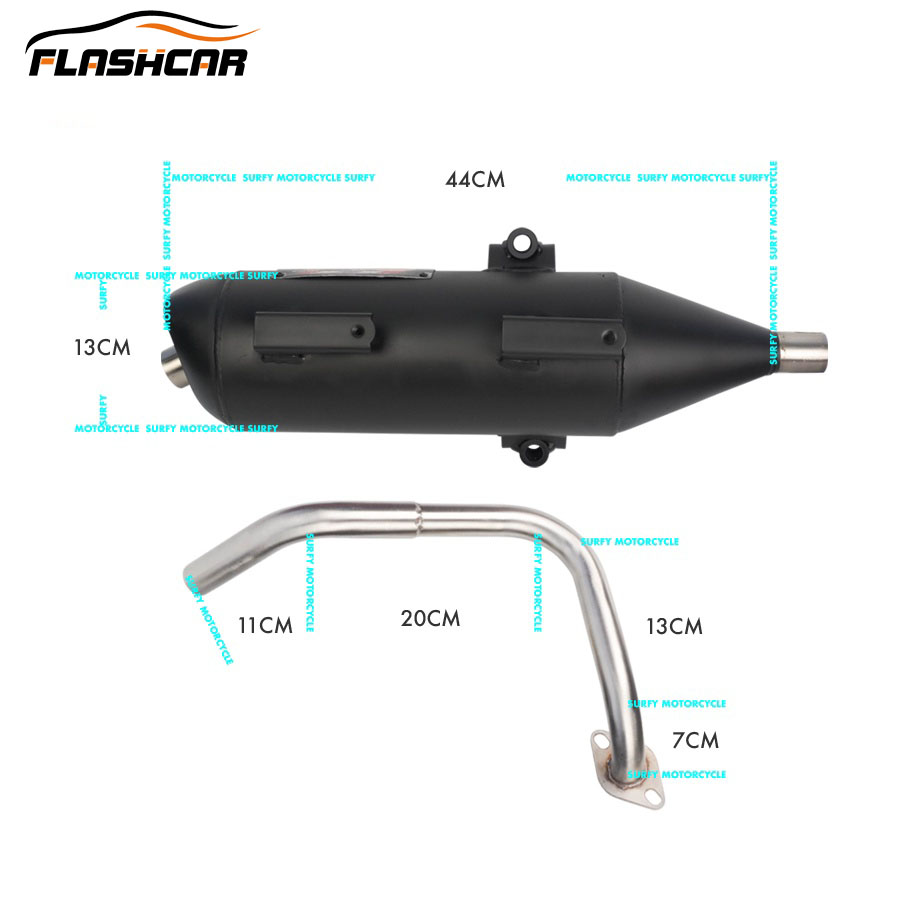 HOTSPEED Pipe Muffler V3 Set For Honda Click 125i/150i Power Pipe Black ...