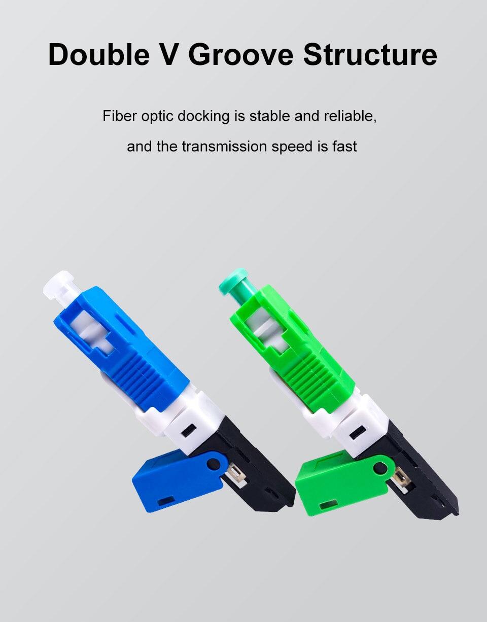 JT-COM 10pcs FTTH Fiber Optic ESC250D SC Connector UPC BLUE | APC GREEN ...