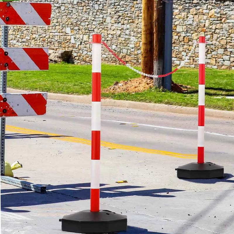 SP*Traffic Delineator Post Cones Traffic Safety Barrier with Fillable ...