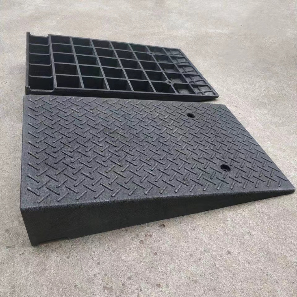 【SP】Portable Durable Triangle Rubber Step Mat Ramp Mat Car Climbing ...