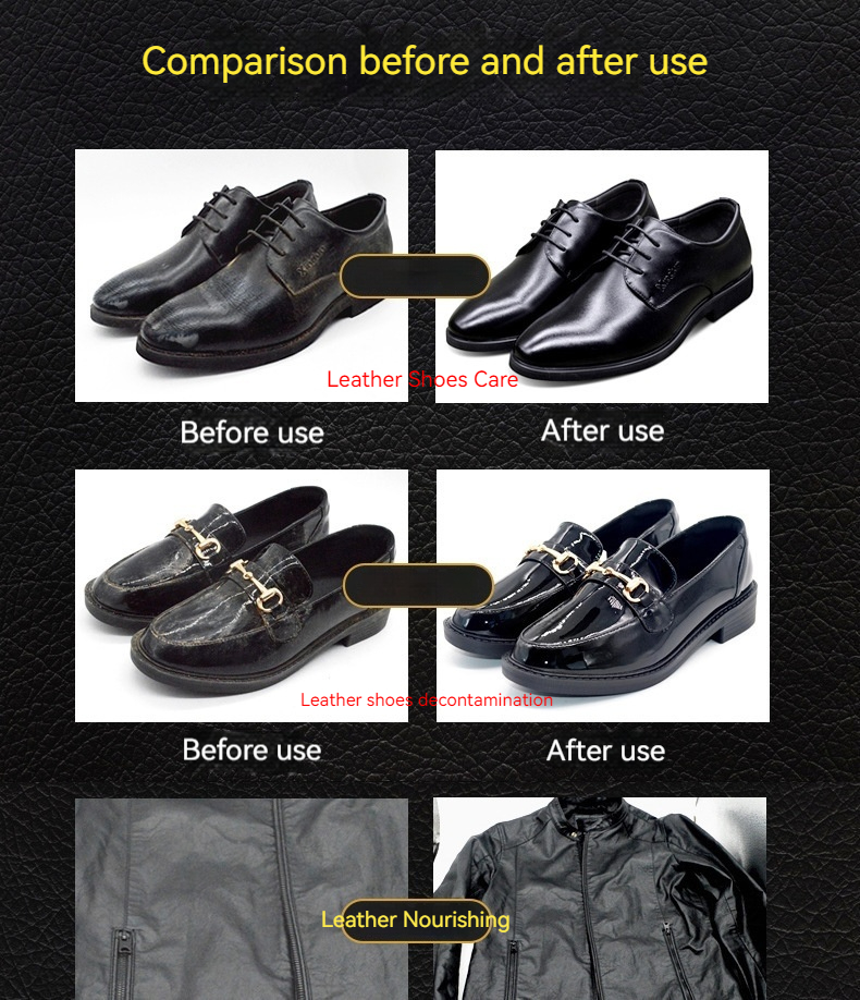 65ML Premium Liquid Shoe Polish Wax Leather Maintenance Oil Cleaner for ...