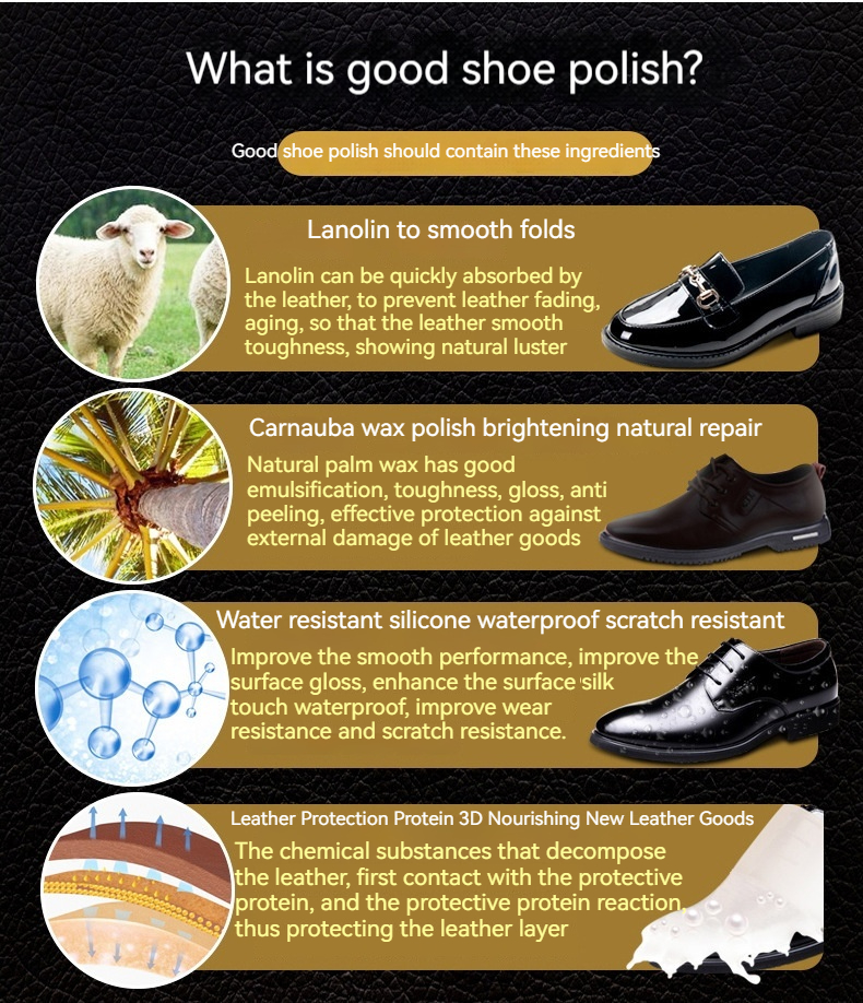 65ML Premium Liquid Shoe Polish Wax Leather Maintenance Oil Cleaner for ...
