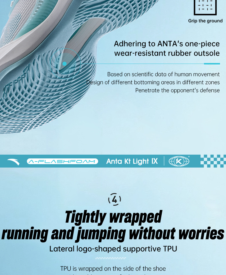 ANTA KT Light Cavalry 9 Klay Thompson Men Basketball Shoes Cushion Wear ...