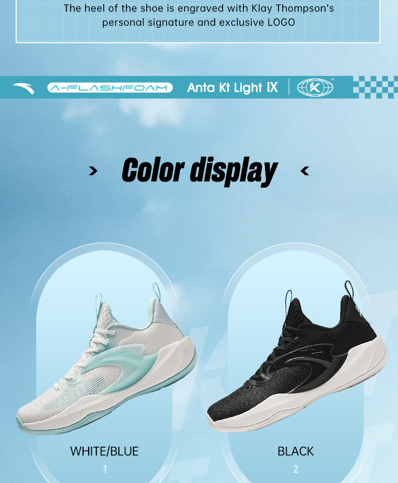 ANTA KT Light Cavalry 9 Klay Thompson Men Basketball Shoes Cushion Wear ...
