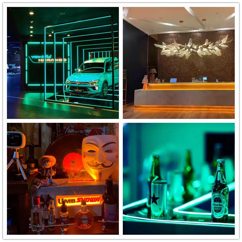 High Brightness COB LED Strip Light 12V 24V Self Adhesive Simulated ...