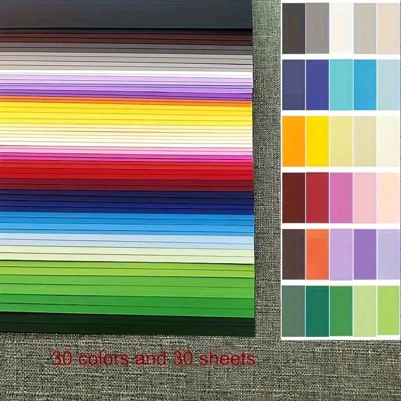 A4 Cardstock 30 sheets Colored Cardstock Assorted 30Colors, 230 gsm ...