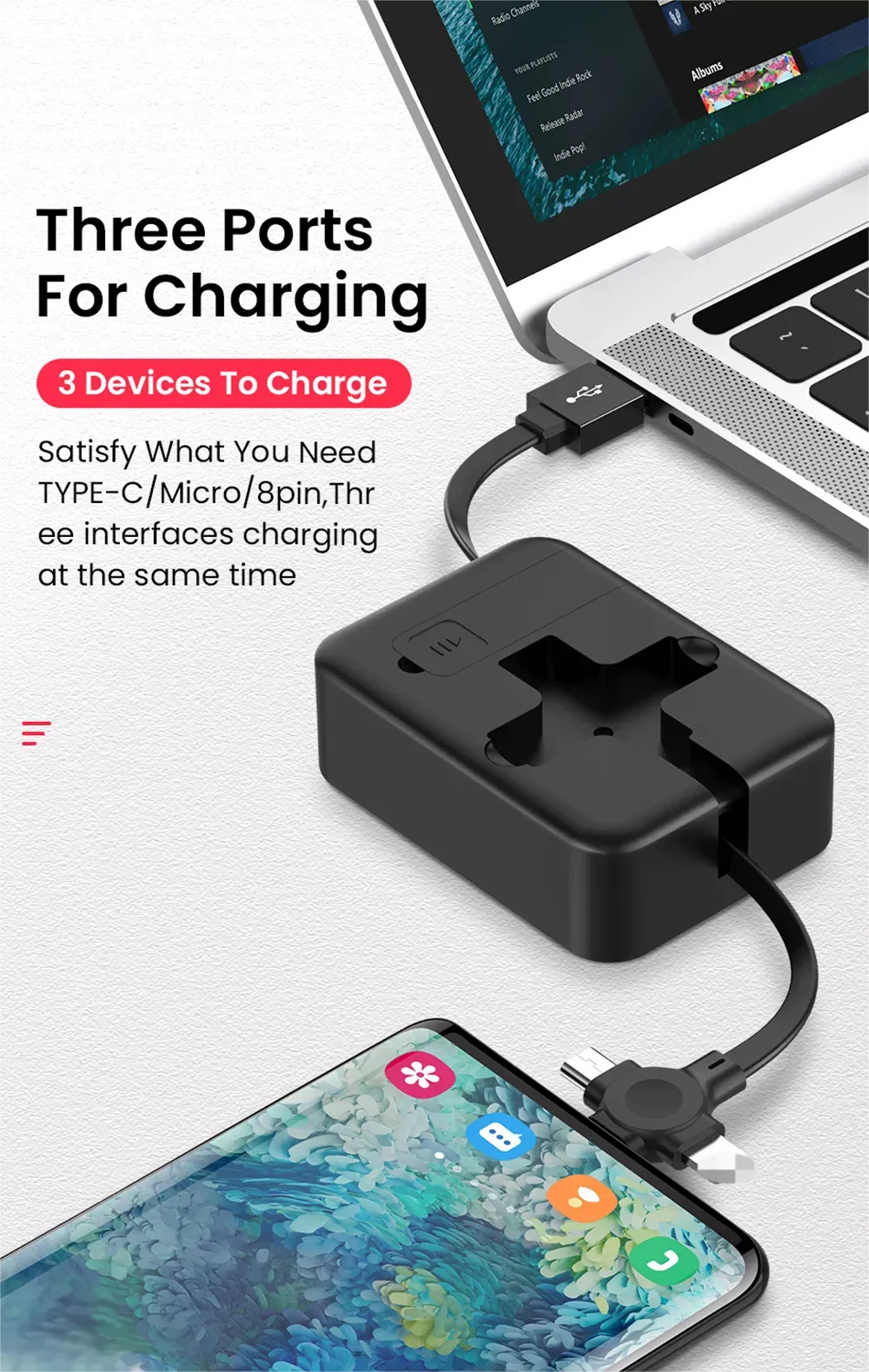 3.1 A Fast Charge USB Cable, Triple Telescopic Design | Shopee Philippines