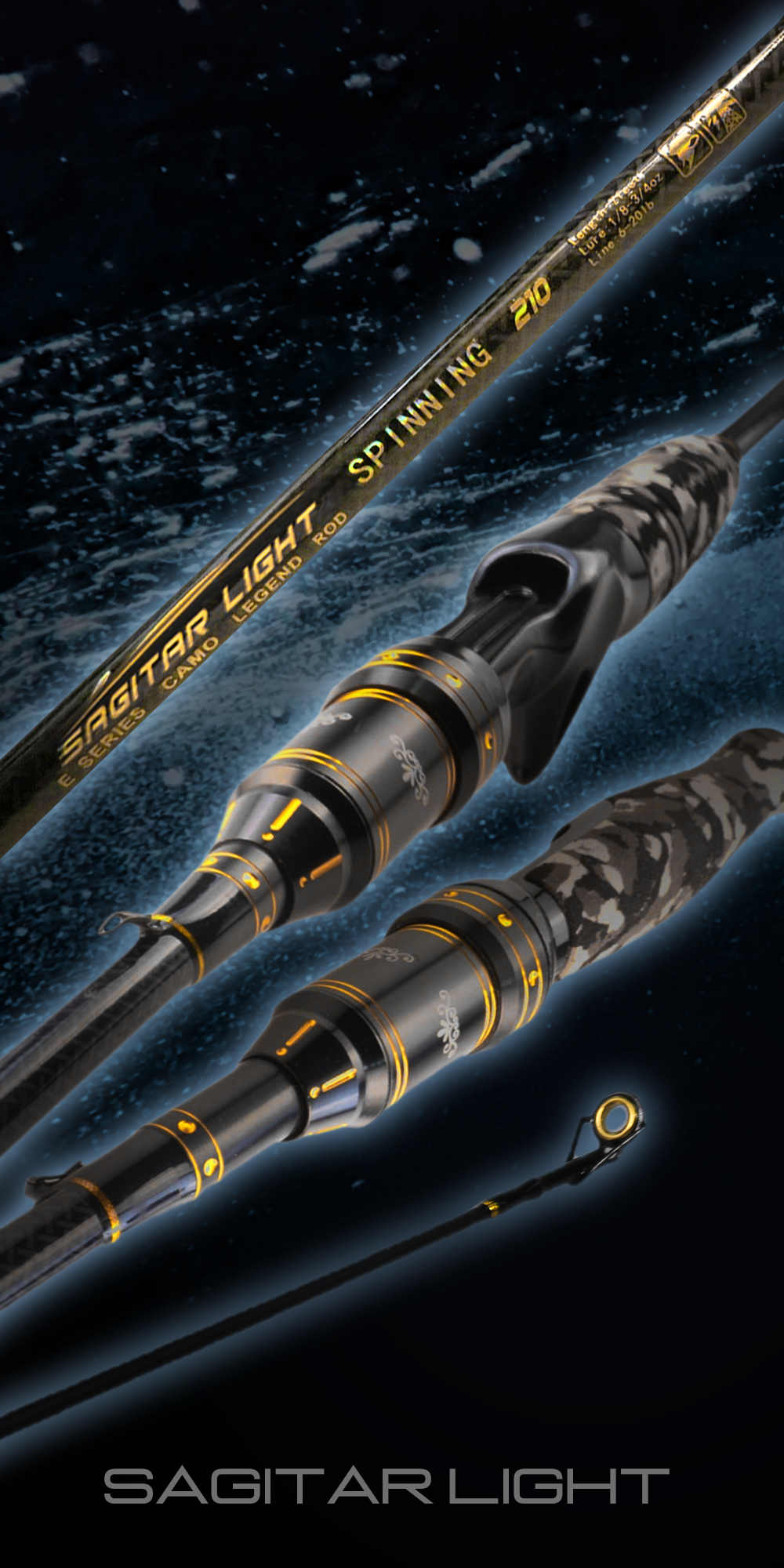 【TRAINFIS】2Tips 1.8m/2.1m Camouflage Fishing Rod M/MH Fishing Rod ...