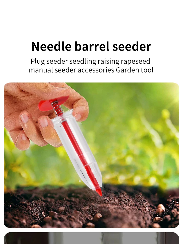 Syringe Seeder Mini Sowing Seed Dispenser Garden Seed Sower Planter ...