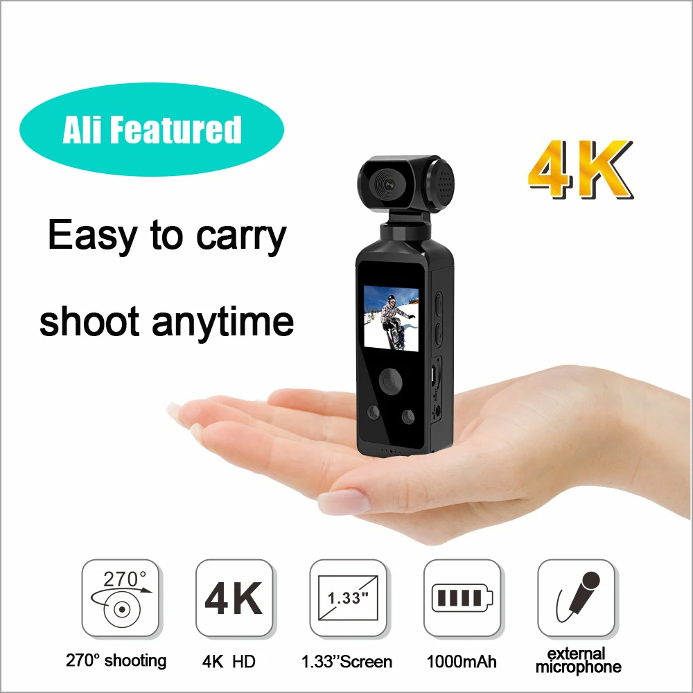 4K HD Mini Action Camera Home DV Magnetic Video Voice Recorder Motion ...