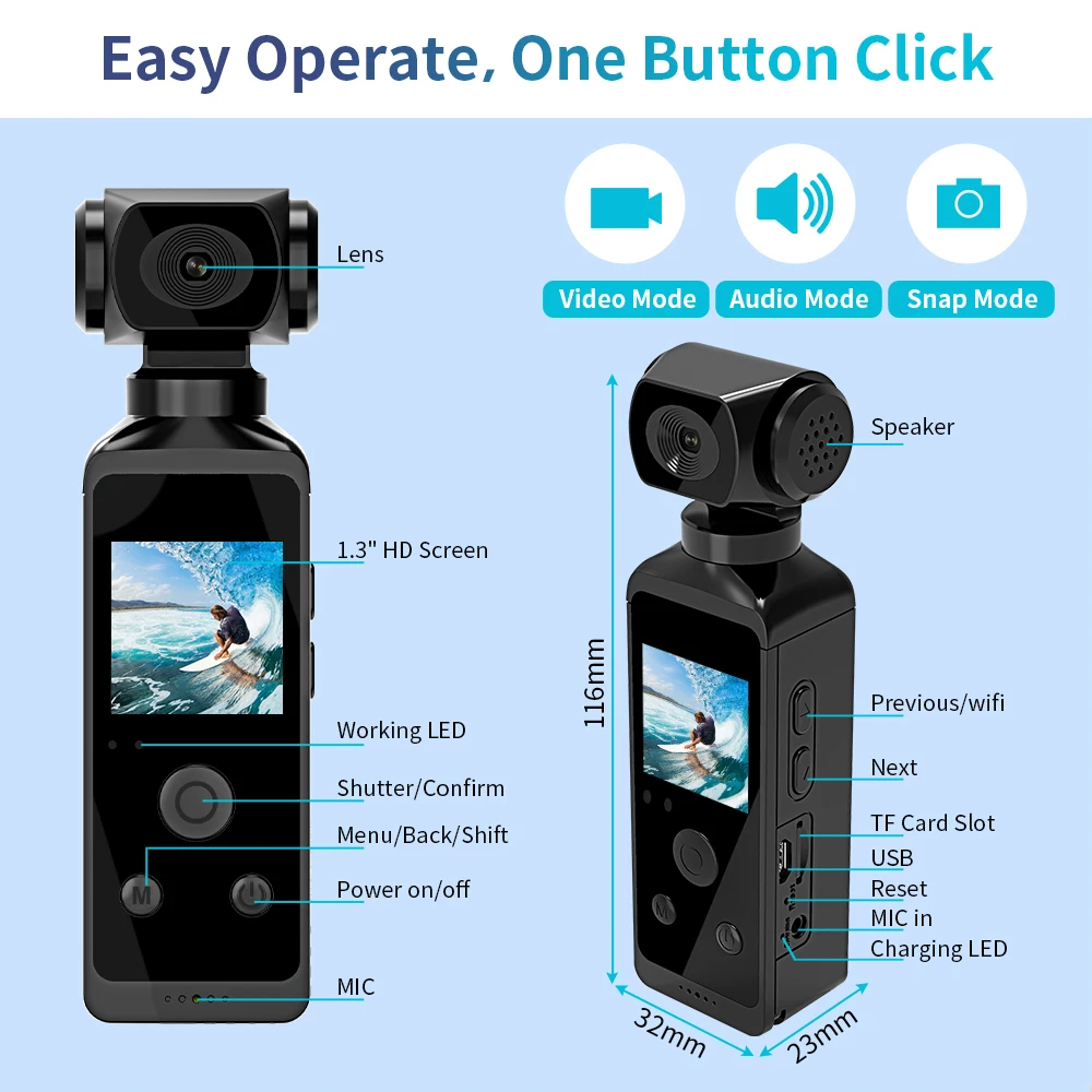 4K HD Mini Action Camera Home DV Magnetic Video Voice Recorder Motion ...