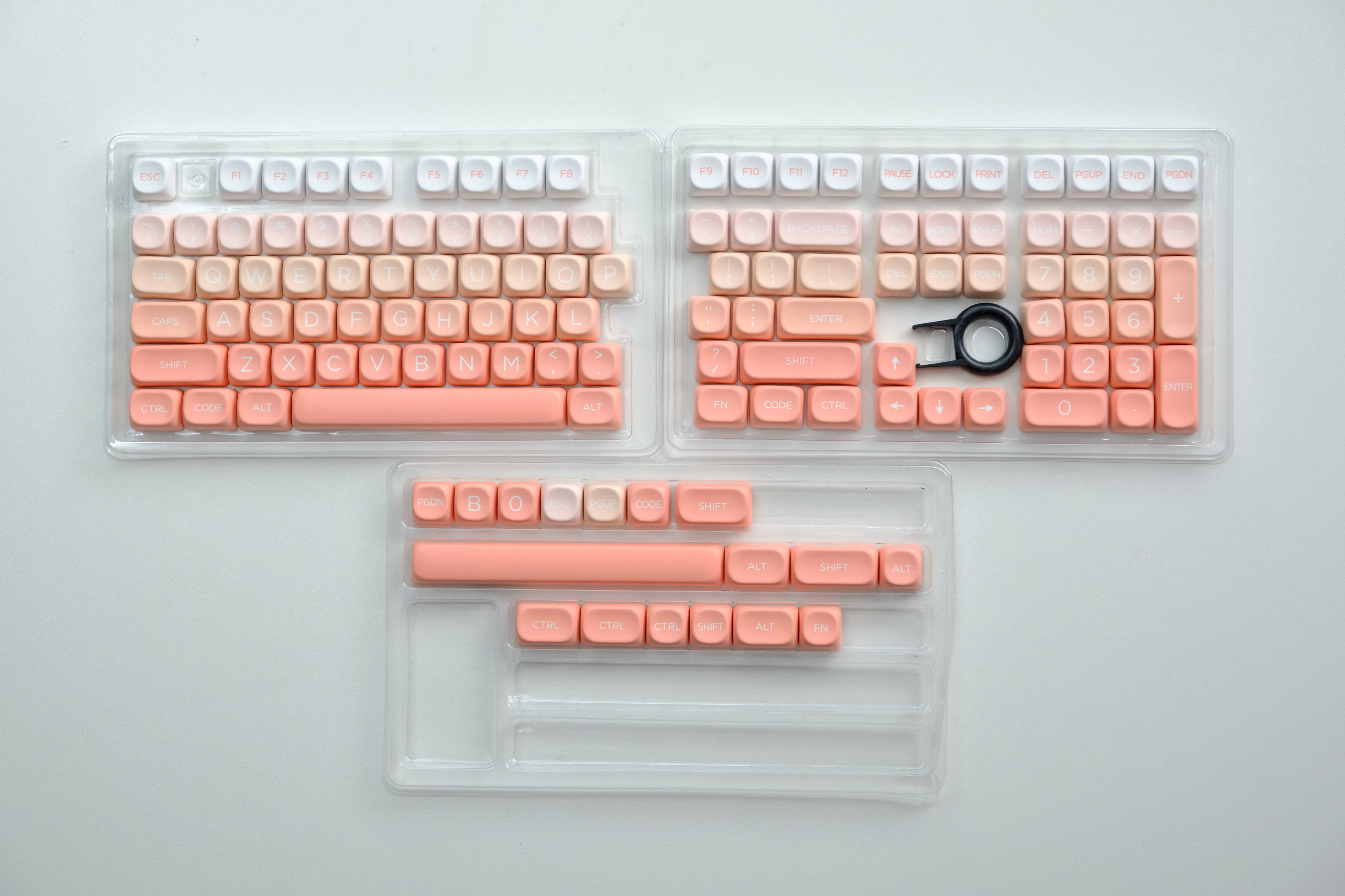 GMK Rouge Gradient keycaps, 126 Keys keycaps MOA Profile DYE-SUB ...