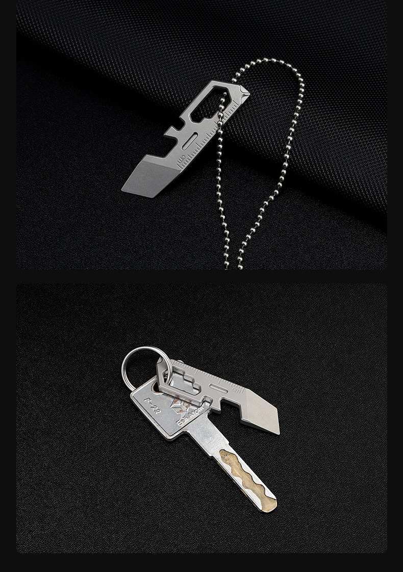 CNEDC Titanium Alloy Crowbar Screwdriver Keychain Mini Unboxing Bottle ...