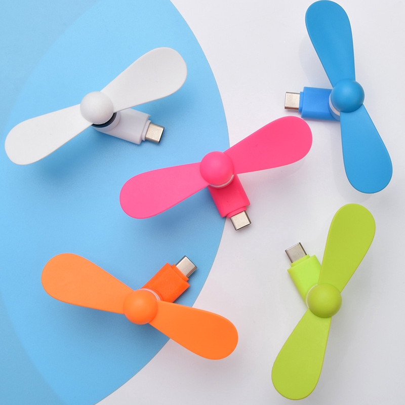 USB phone turning small fan cute portable color random Type-C Android ...