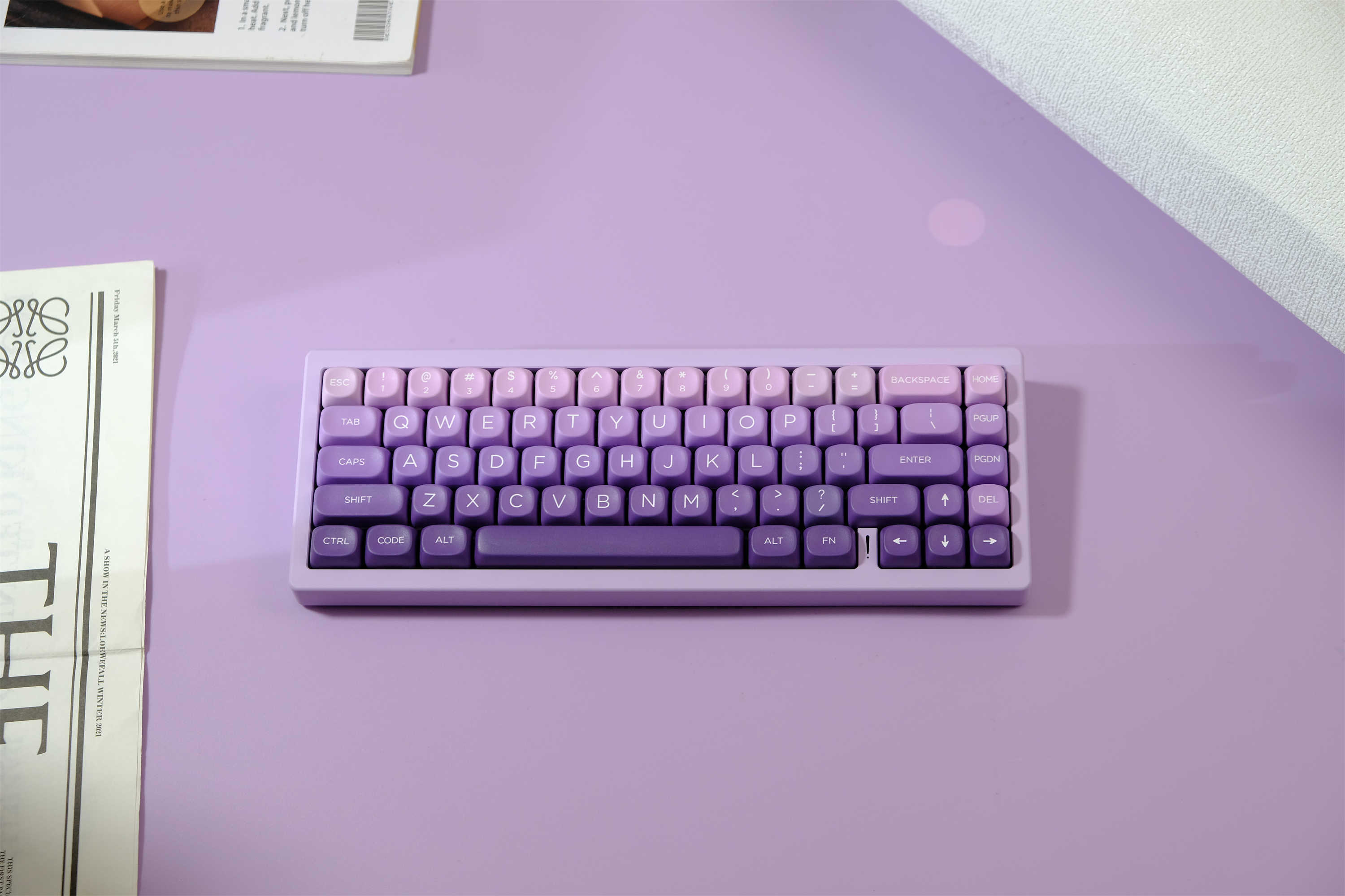 GMK Purple from east Gradient keycaps, 126 Keys keycaps MOA Profile DYE ...