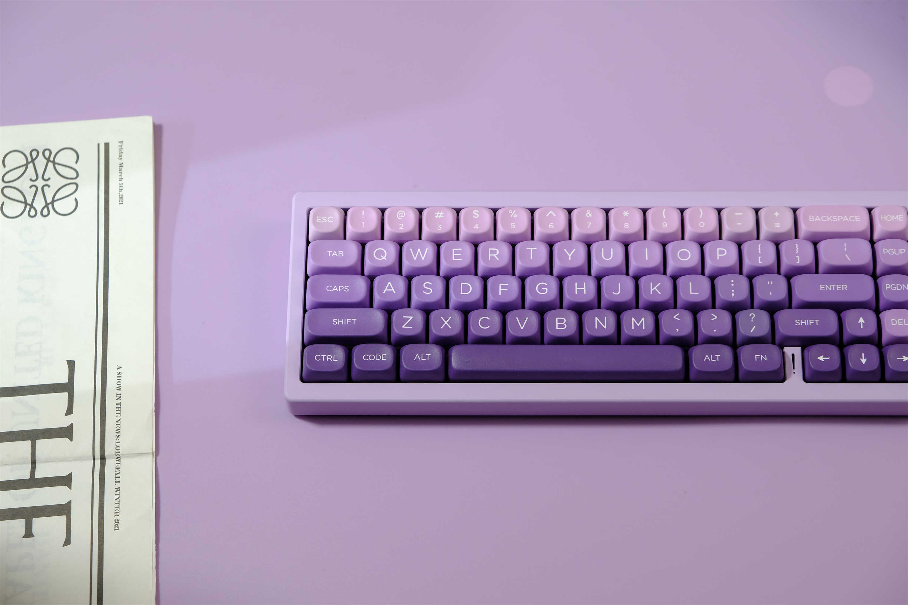 GMK Purple from east Gradient keycaps, 126 Keys keycaps MOA Profile DYE ...