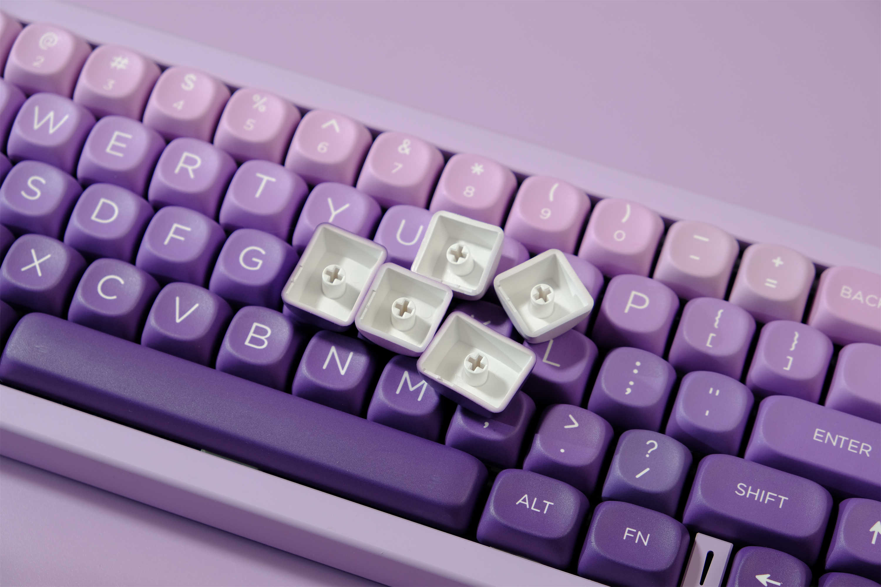 GMK Purple from east Gradient keycaps, 126 Keys keycaps MOA Profile DYE ...