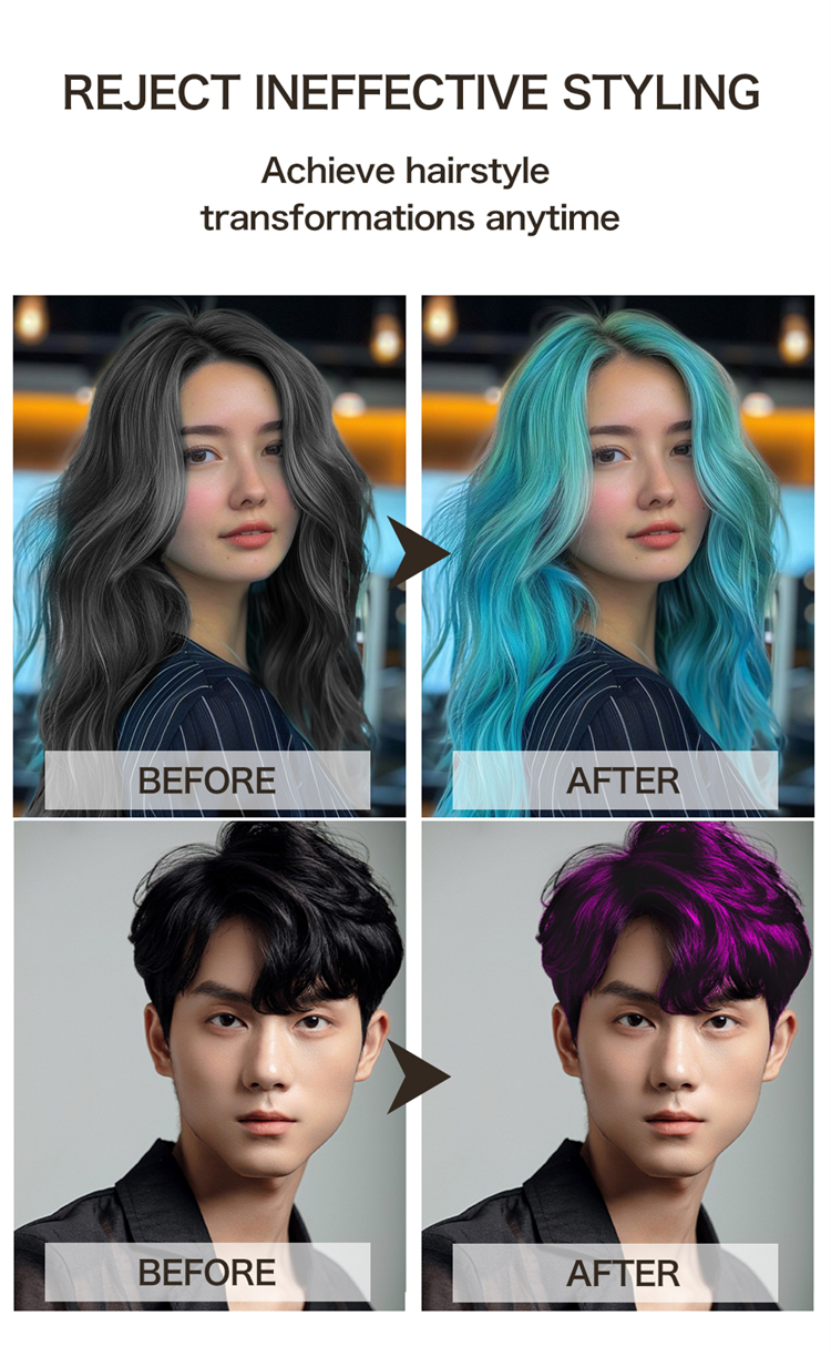 SEVICH Temporary Hair Color Wax Instant Washable Hair Dye Blue Black ...