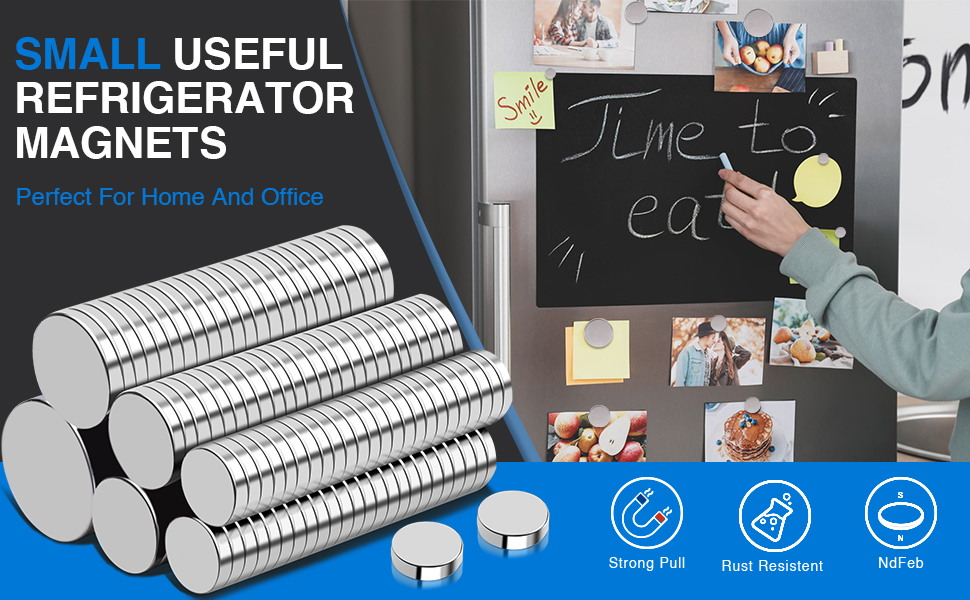 10 Pcs Super Strong Neodymium Disc Magnets, Small Magnets for Dry Erase ...