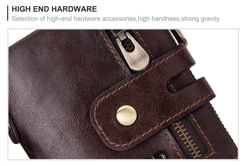 HUMERPAUL Men's RFID Bifold Wallet – Genuine Cowhide Leather Money Bag ...