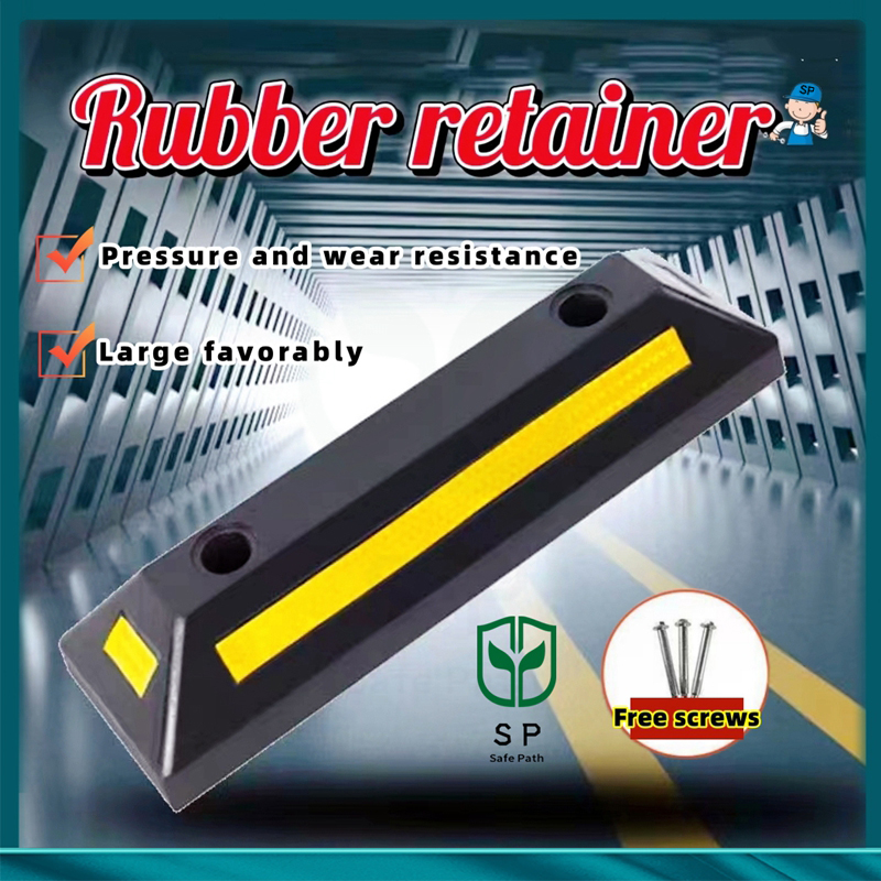 【Local shipment】1pcs/2pcsHeavy Rubber Parking Stopper Parking Blocker ...