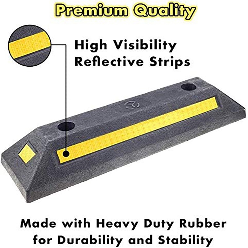 【Local shipment】1pcs/2pcsHeavy Rubber Parking Stopper Parking Blocker ...
