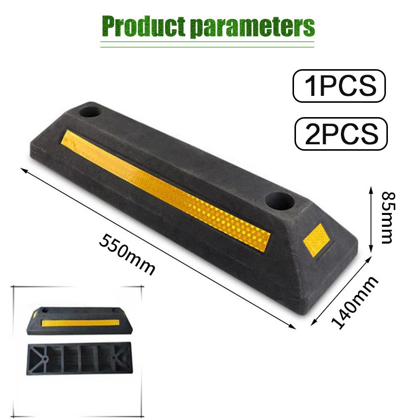 【SP】Car Heavy Duty Rubber Parking Stopper With Dynabolt Parking Wheel ...