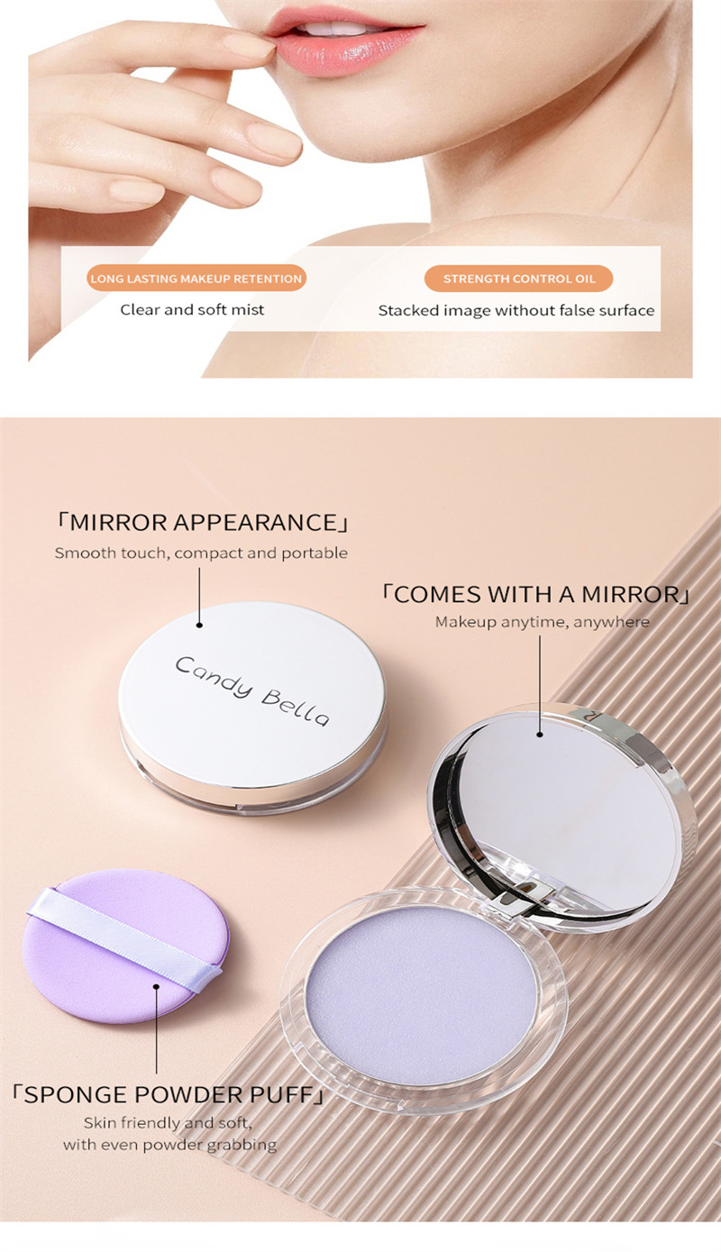 Purple Pressed Powder-Free Transparent Oil Control Natural Brightening ...