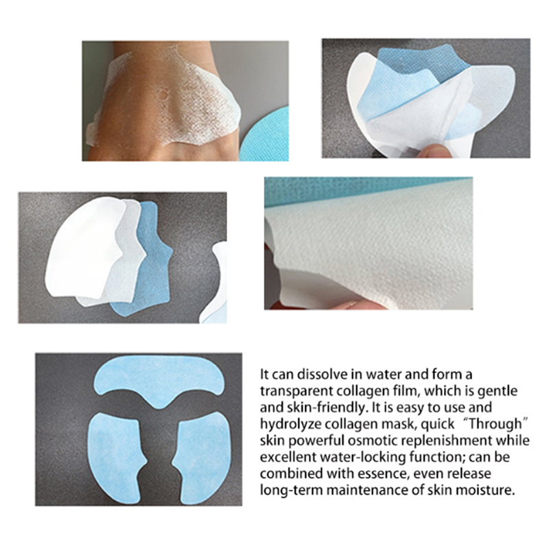 Nano Collagen Membrane Paper Soluble Facial Mask Forehead Cheek Sticker ...