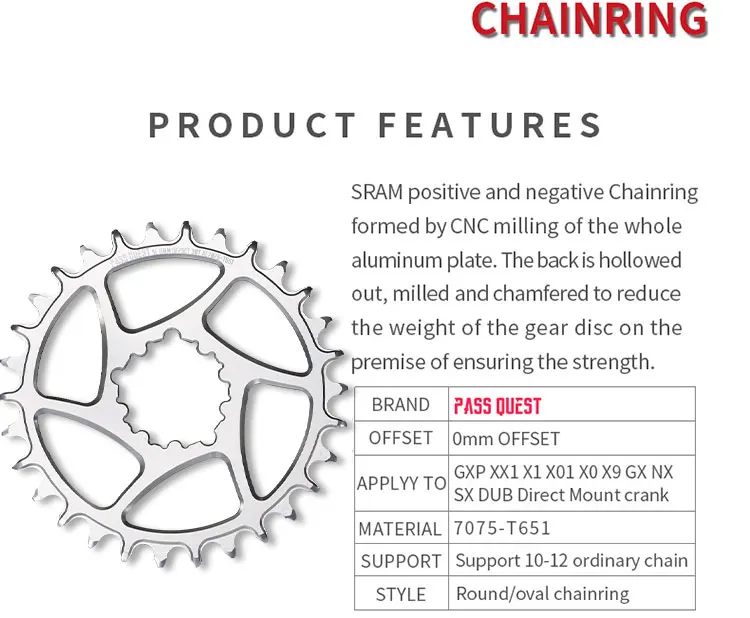 chain ring mtb Sram round chainring Gx xx1 Eagle GXP Direct Mount 0mm ...