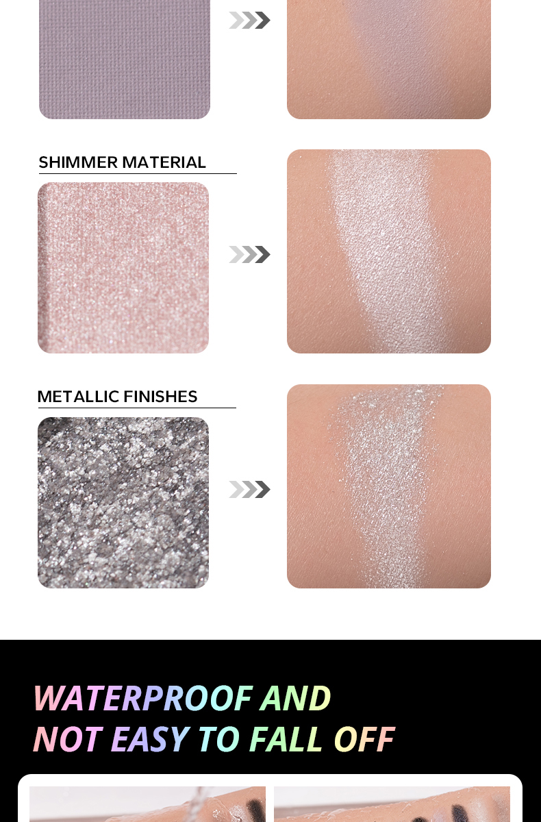 BEAUTY GLAZED 15 Color Vintage Tone Eye Shadow Plate Cement Color Smoky ...