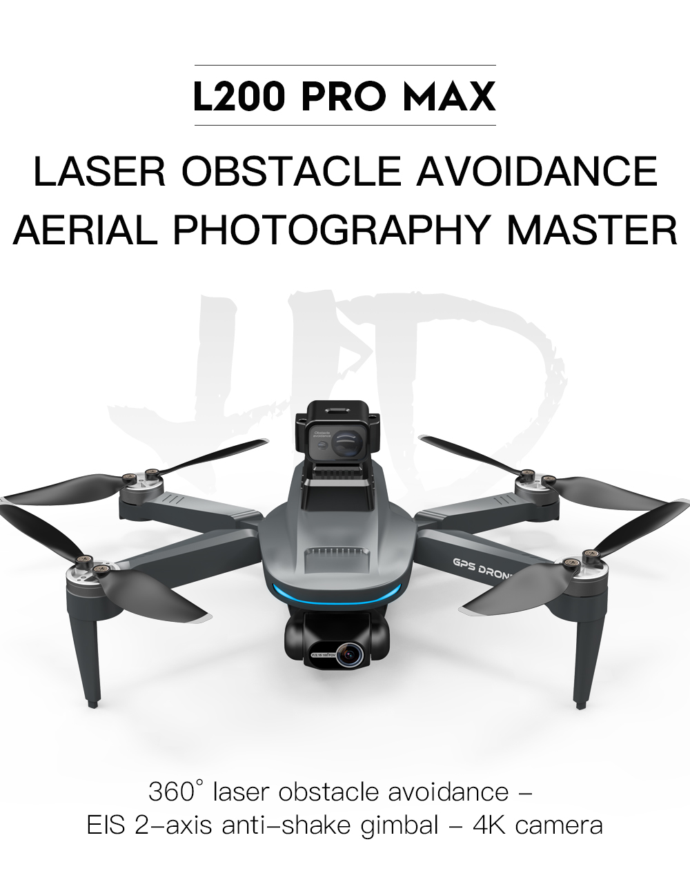 Tansi 3KM Distance Drone 4K 2-Axis+EIS Gimbal L200 Pro Max GPS ...