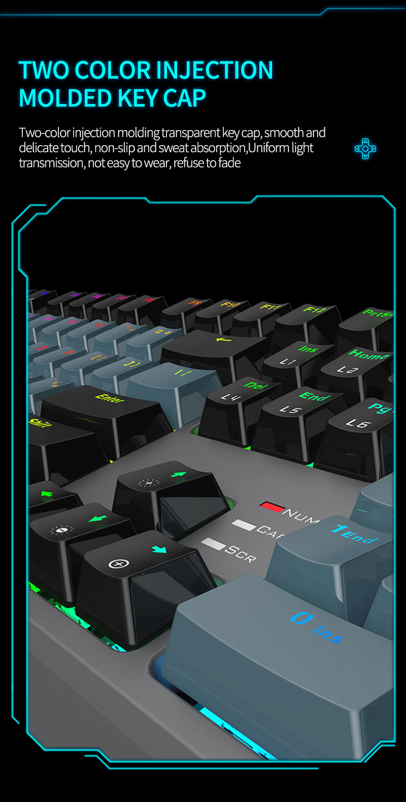 Monster Kmh 5 Mechanical Keyboard Wired ESports Game Red Axis Computer ...