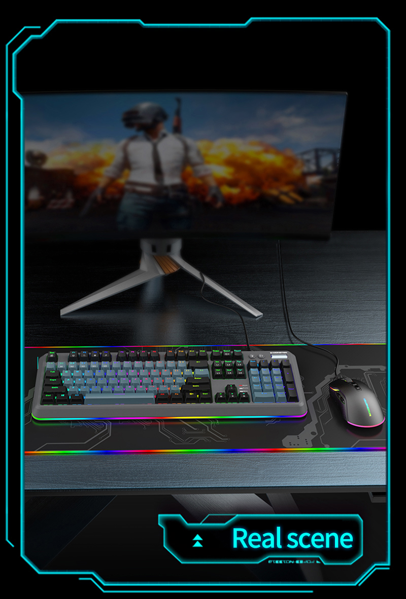 Monster Kmh 5 Mechanical Keyboard Wired ESports Game Red Axis Computer ...