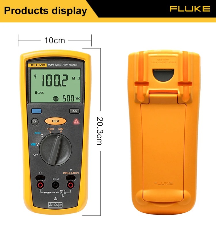 Fluke 1503 Insulation Resistance Tester Handheld Digital Insulation ...