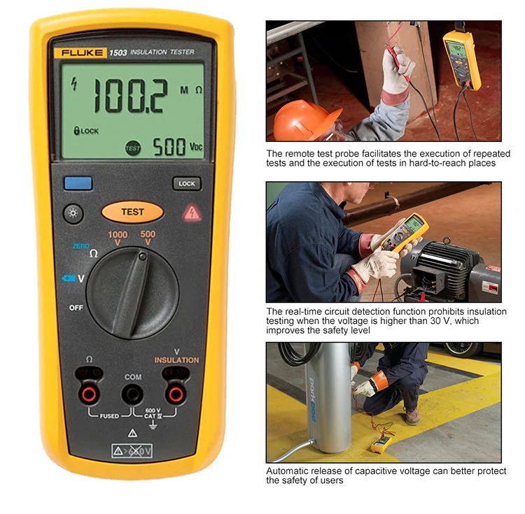 Fluke 1503 Insulation Resistance Tester Handheld Digital Insulation ...