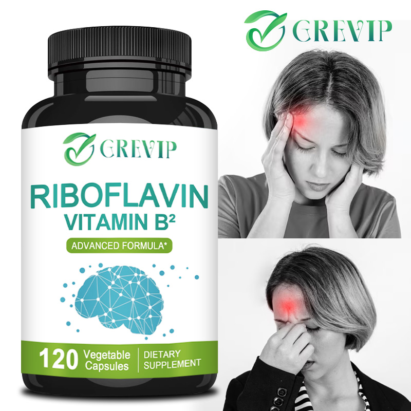 CREVIP Vitamin B2 Riboflavin Promotes Metabolism Dietary Capsules ...