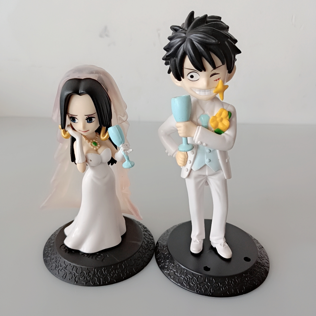 2Pcs 11-14cm One Piece Aime Action Figure Monkey D Luffy Marry Boa ...