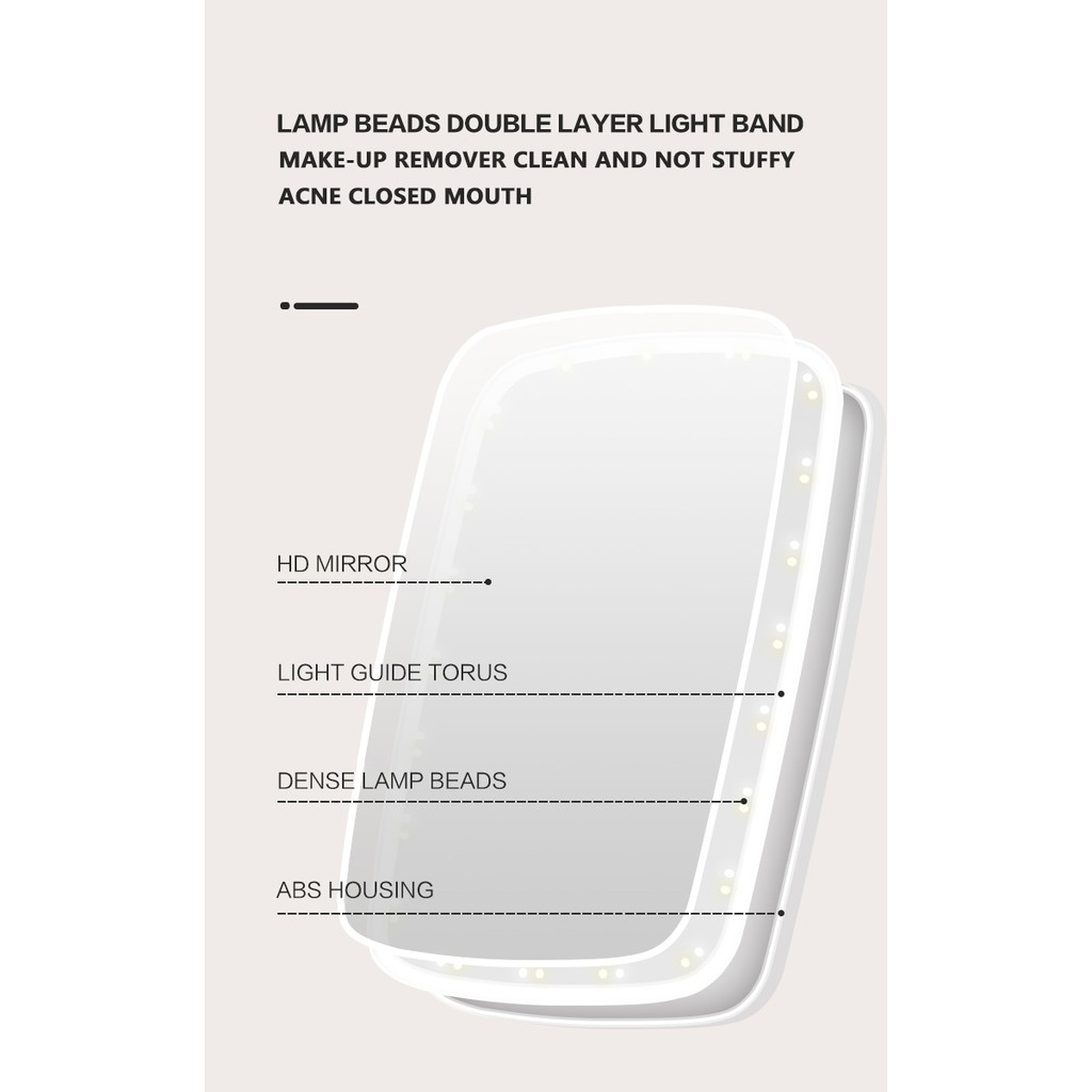 Xiaomi Mijia LED Makeup Mirror Touch Switch Control with led Light ...