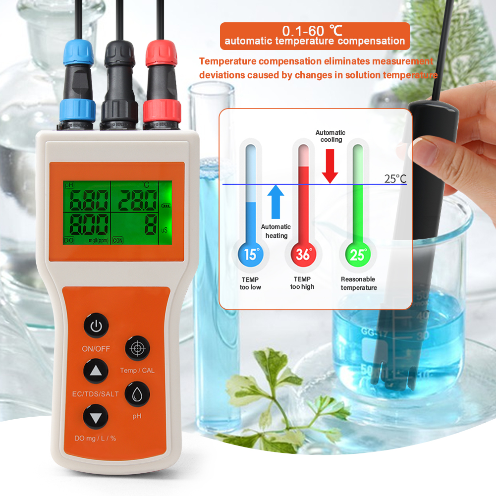 YAGO Dissolved Oxygen Meter YK-100 High-precision Digital pH Meter 6 in ...